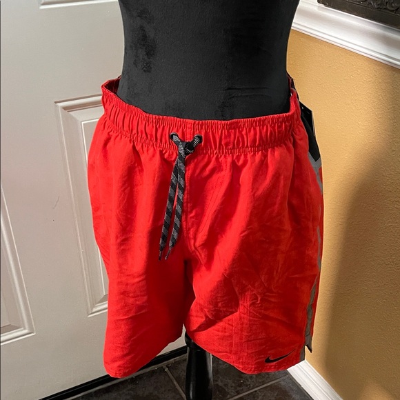 Nike | Swim | Nwt Nike Mens Bright Red Swim Trunks | Poshmark